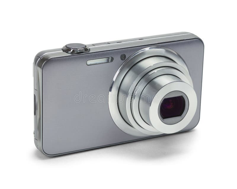 Silver Zoom Camera stock image. Image of isolated, grey - 64998059