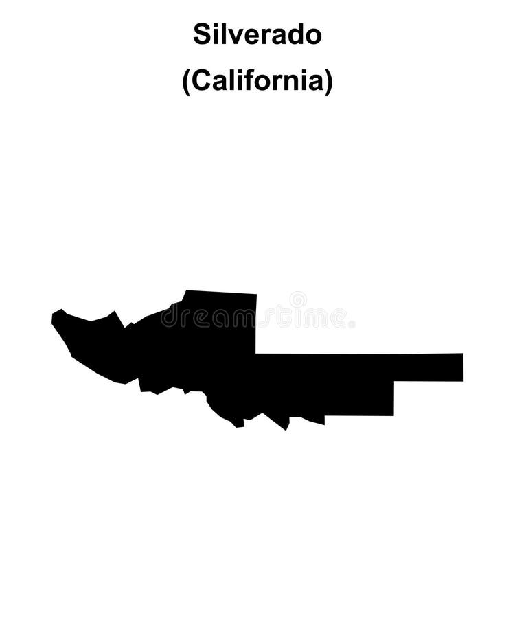 Silverado outline map stock vector. Illustration of infographic - 386068344