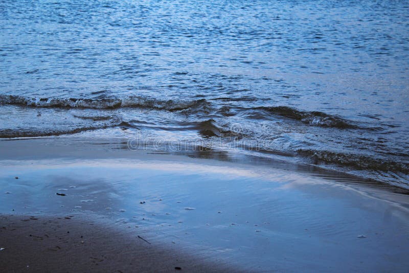 Silvered sea stock image. Image of morning, ocean, beach - 179133251