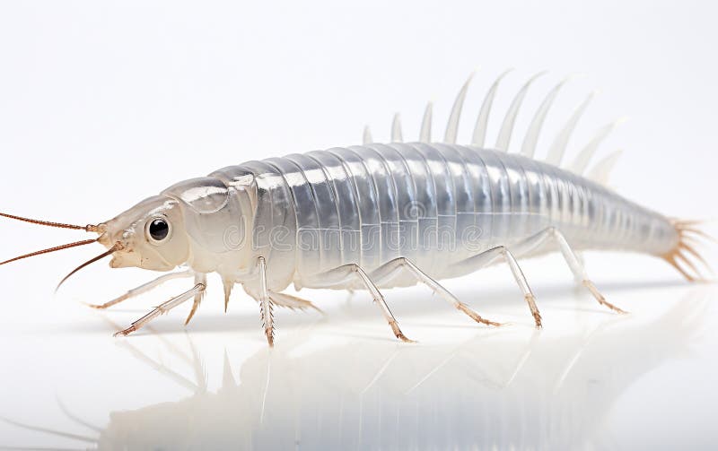 Silverfish Against a Clear Background -Generative Ai Stock Illustration ...