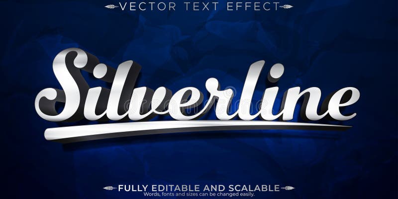 Silverline Metallic Text Effect, Editable Shiny and Elegant Text Style ...