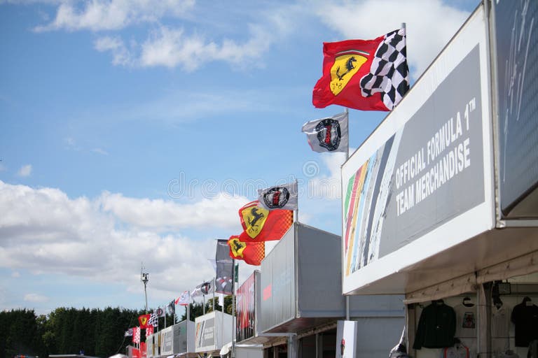 Silverstone Formula One Flags Editorial Stock Photo - Image of ...