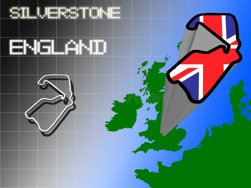 Silverstone Circuit: Formula 1 Stock Vector - Illustration of europe ...