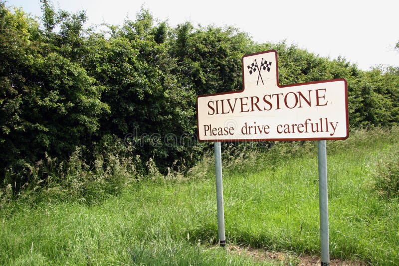 Silverstone road sign stock photo. Image of england, formula - 2580412