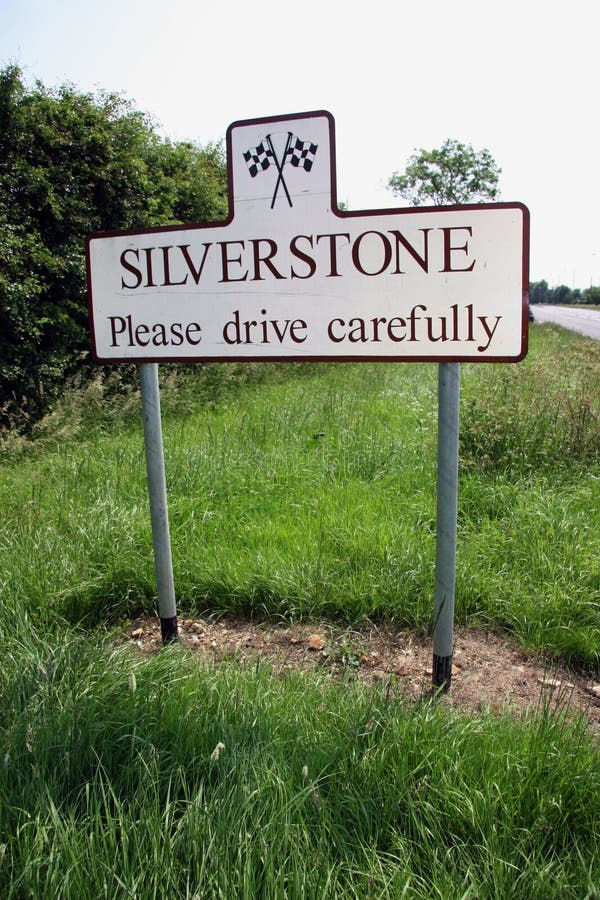 Silverstone road sign stock image. Image of england, british - 2580417