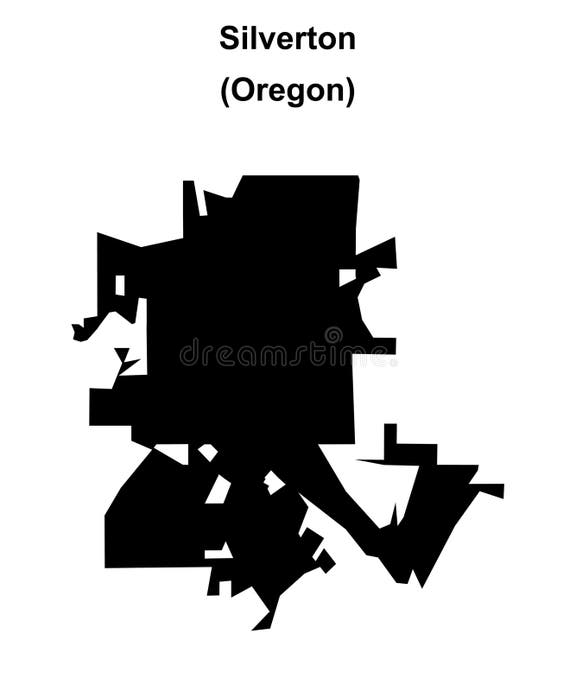 Silverton outline map stock vector. Illustration of detailed - 357531506