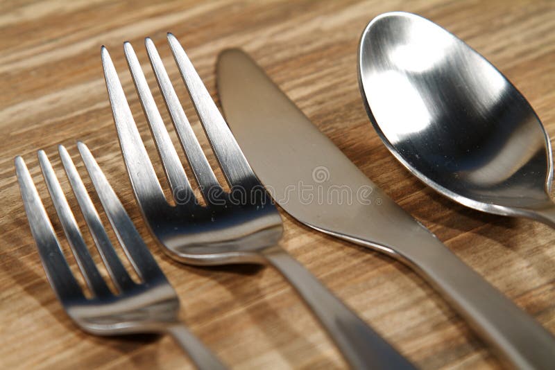 Silverware stock photo. Image of grain, wood, silver - 18743838
