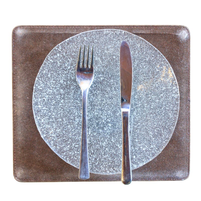 Silverware And Bubble Dish Glass Stock Image - Image of sparse, float ...