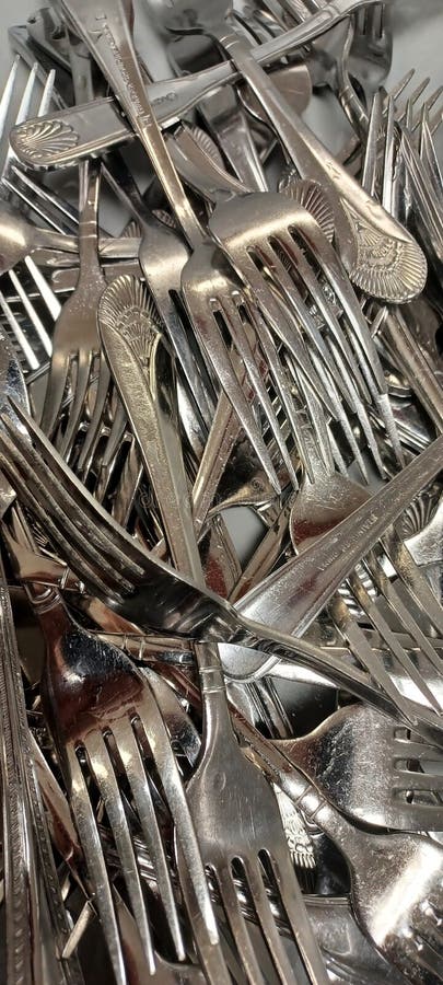 Silverware Fork Indoor Kitchen Stock Image - Image of fork, natural ...
