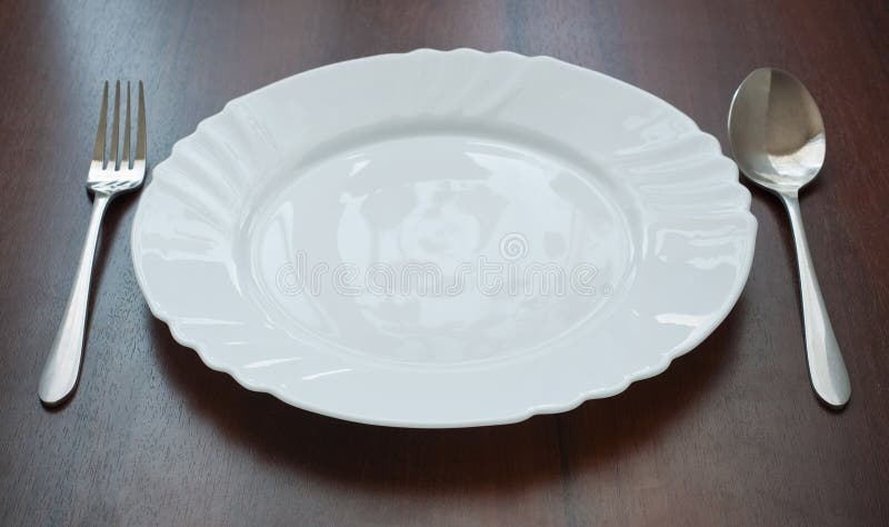 Silverware and plate stock image. Image of dinner, food - 22300199