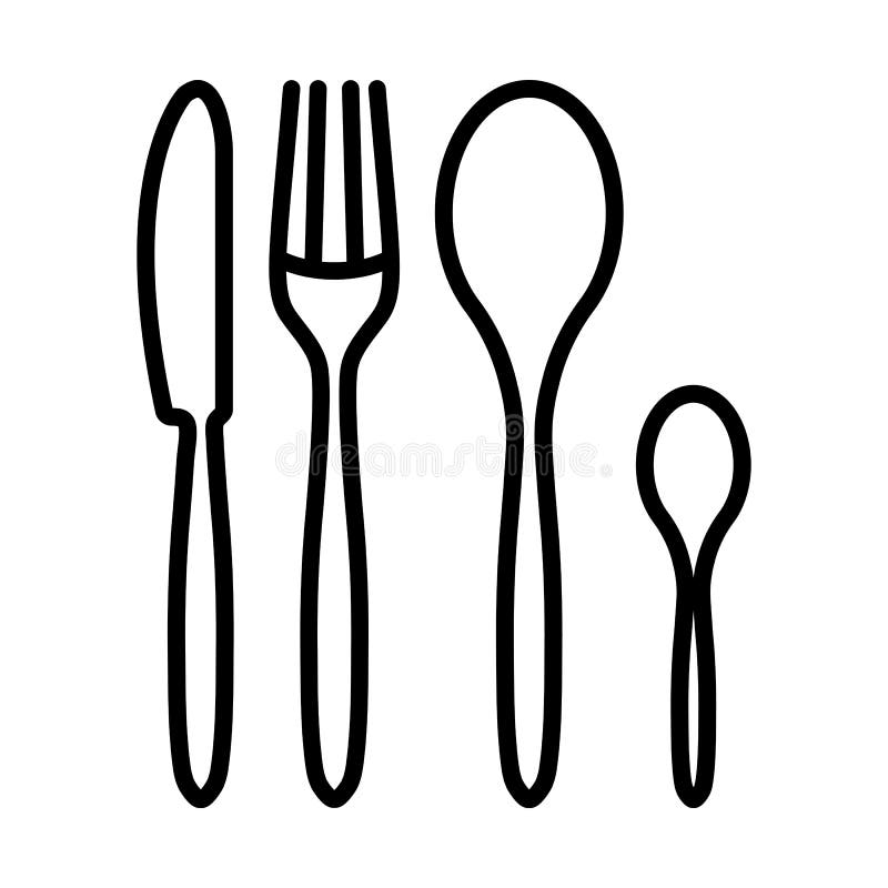 Silverware Set Icon stock vector. Illustration of knife - 247694342