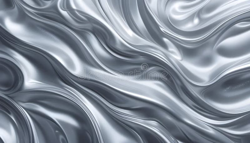 "Silvery Fluid Waves: Abstract Metallic Silk and Liquid Mercury Texture ...