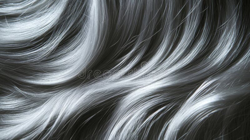 Silvery White Hair Waves Soft Texture Background Stock Illustration ...