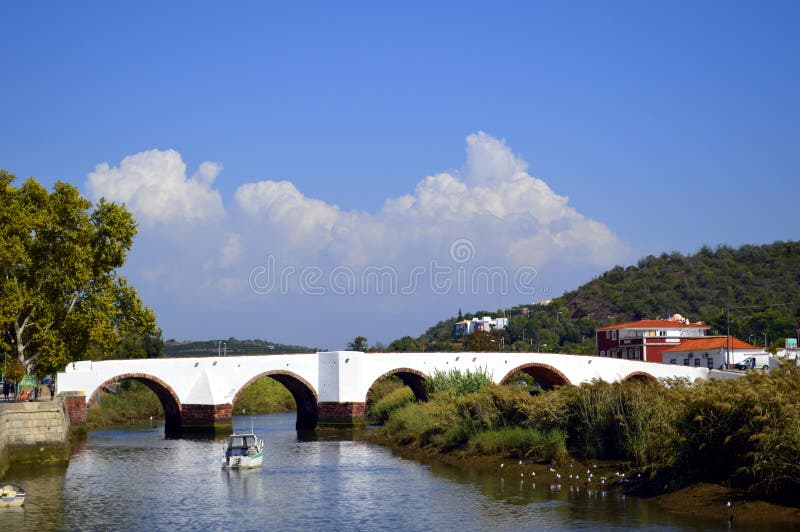 Ancient bridge in Silves stock image. Image of bridge - 15142009
