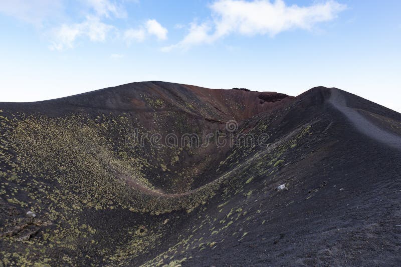 Silvestri S Craters Area on Mount Etna Volcano Stock Photo - Image of ...