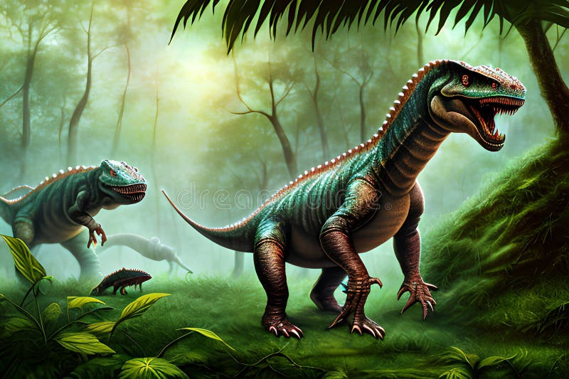 Silvisaurus Dinosaur, Generative AI Illustration Stock Illustration ...