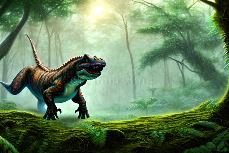 Silvisaurus Dinosaur, Generative AI Illustration Stock Illustration ...