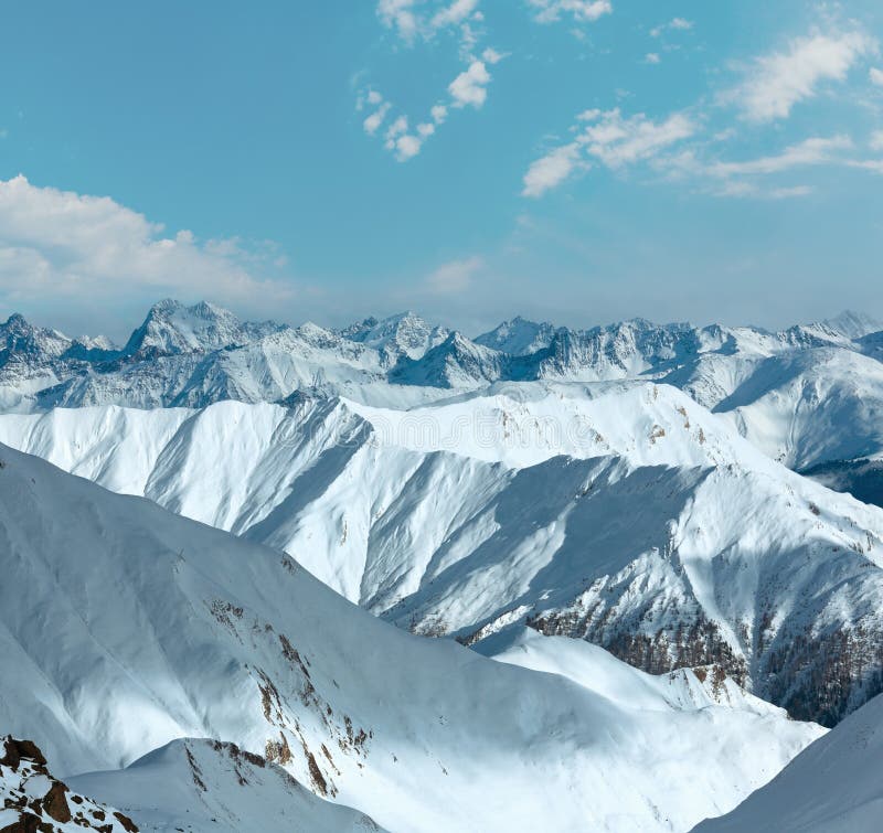 Silvretta Alps Winter View (Austria Stock Photo - Image of mountain ...