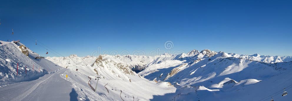 Silvretta Arena ski resort stock image. Image of ischgl - 23304545