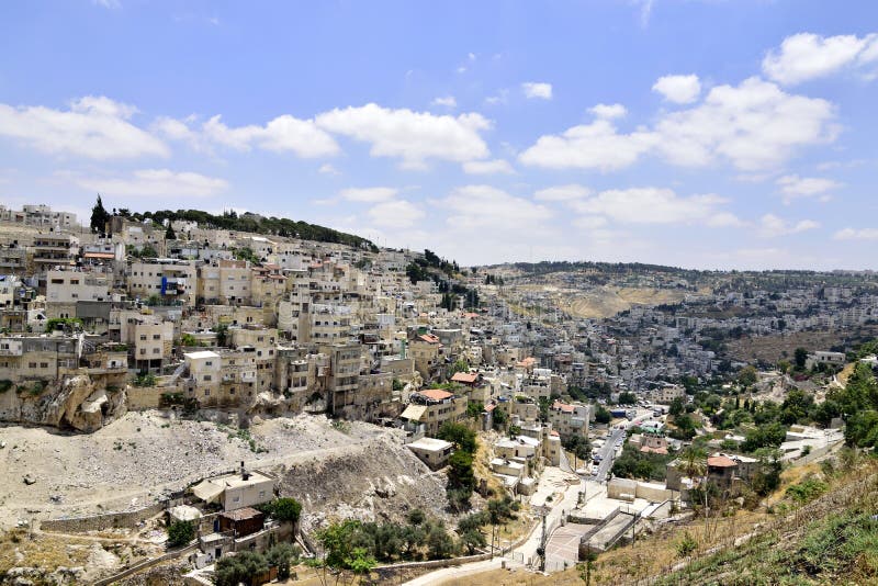 Silwan District of East Jerusalem, Stock Image - Image of cityscape ...
