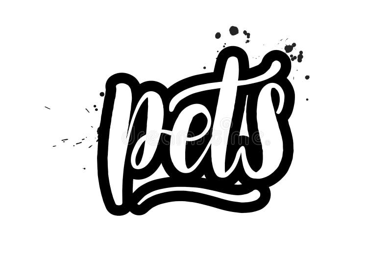 Brush lettering pets stock vector. Illustration of care - 150404628