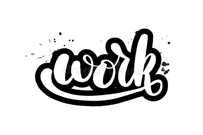 Brush lettering work stock vector. Illustration of lettering - 150405327