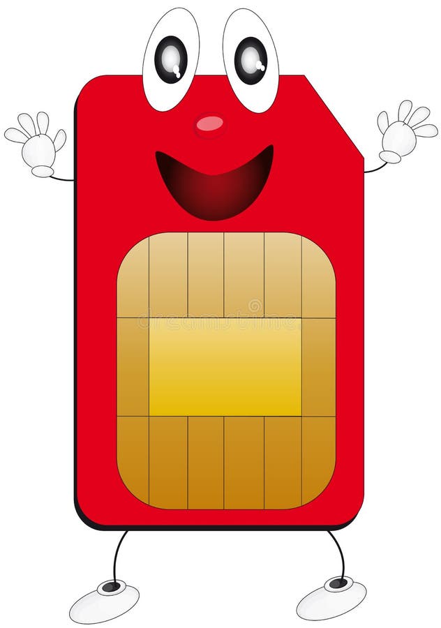 Thumbs Up Phone Sim Card Person Stock Vector - Illustration of card ...