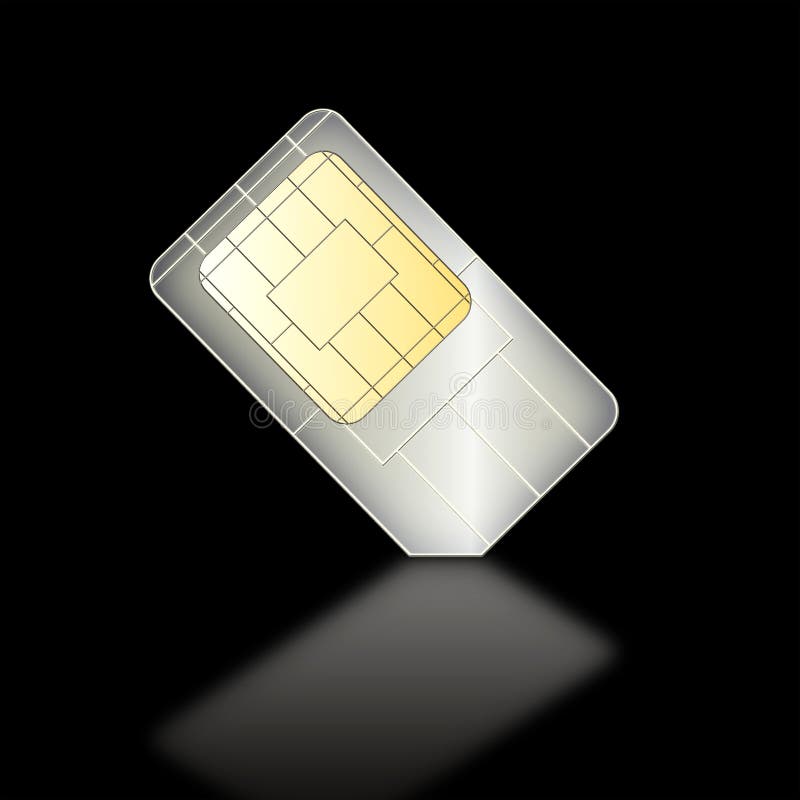 Sim card stock illustration. Illustration of technology - 24806962