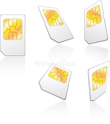 Sim card stock vector. Illustration of cell, phone, coverage - 6008341