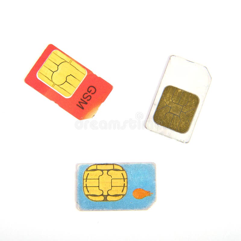 Sim card stock image. Image of isolated, gold, smart ...