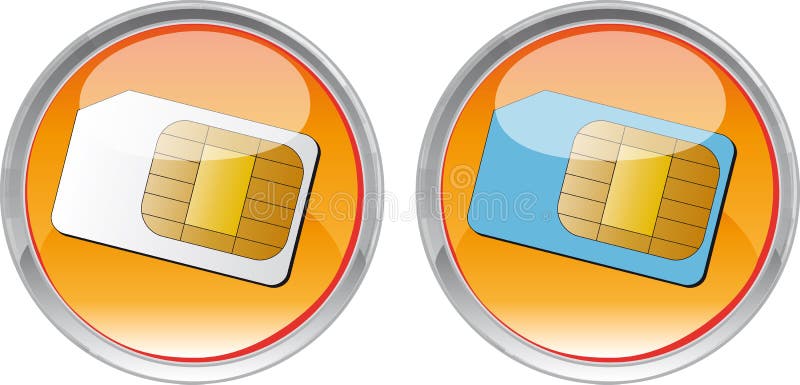 Sim card button stock illustration. Illustration of call - 13210897