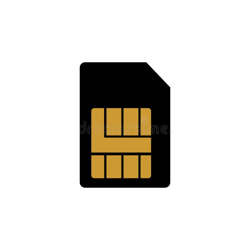 Sim Card Chip Icon Vector Design Symbol Stock Vector - Illustration of ...