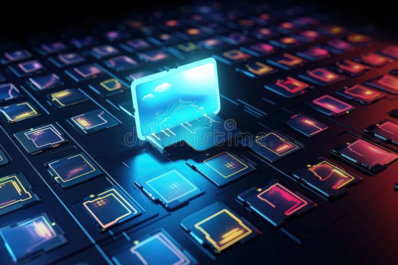 Sim Card and Cloud Computer System Illustration Generative Ai Stock ...