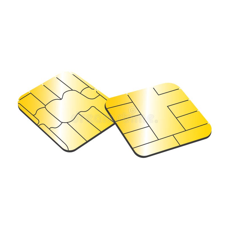 SIM Card or Credit Card Concept Stock Illustration - Illustration of ...