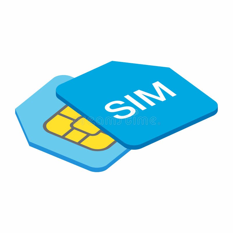 Sim Card Icon, Icon Cartoon Stock Vector - Illustration of network ...