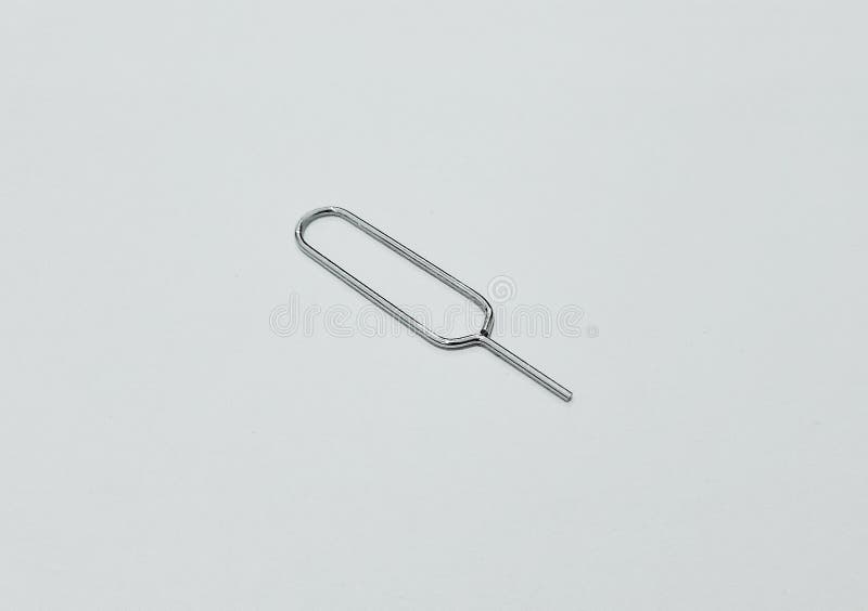 SIM Card Ejector Tool Isolated on White Background Stock Photo - Image ...