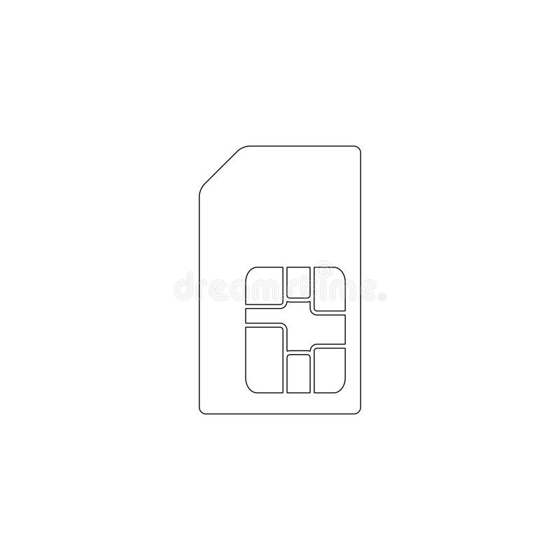 Sim Card. flat vector icon stock vector. Illustration of communication ...