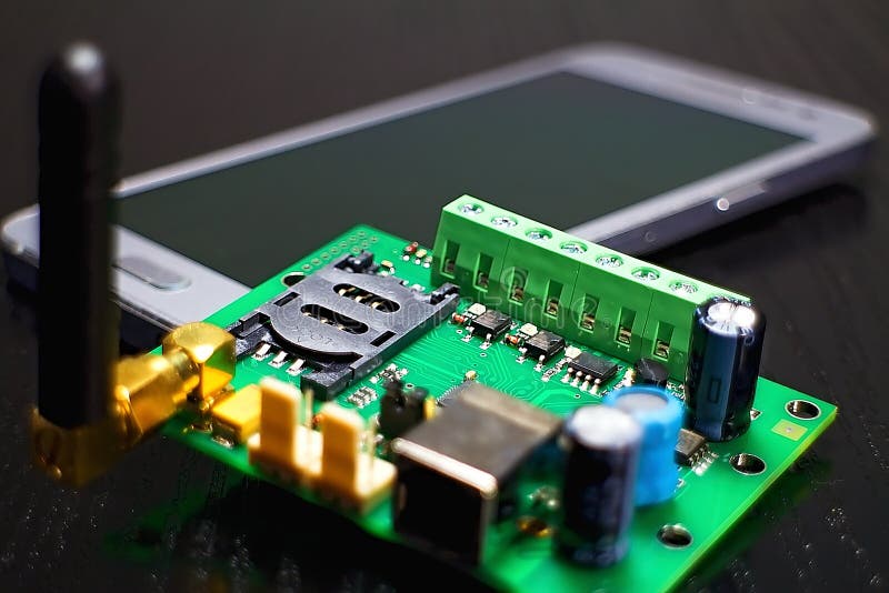 SIM Card Holder As Part of GSM Communicator with Antenna. Stock Photo ...