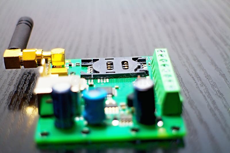 SIM Card Holder As Part of GSM Communicator with Antenna. Stock Photo ...