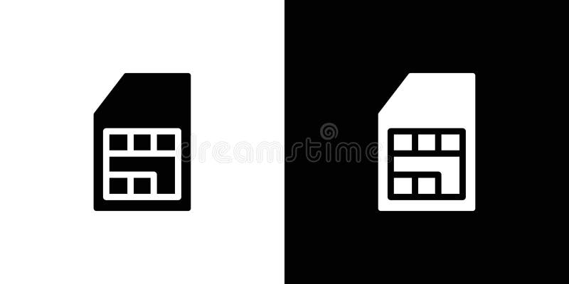 Sim Card Icon Logo Set Vector Stock Vector - Illustration of micro ...