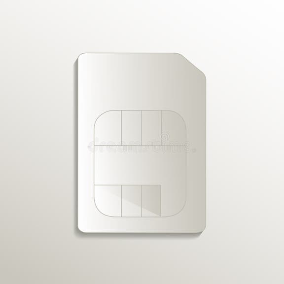 Sim Card Icon, Card Paper 3D Natural Stock Vector - Illustration of ...