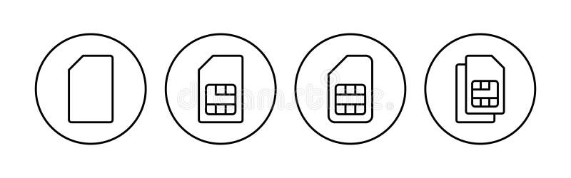 Sim Card Icon . Dual Sim Card Icon Vector Stock Vector - Illustration ...