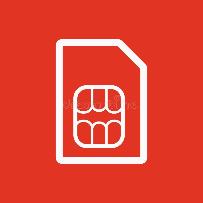 The Sim Card Icon. Sim Card Symbol Stock Vector - Illustration of ...
