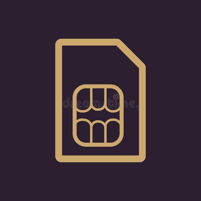 The Sim Card Icon. Sim Card Symbol Stock Vector - Illustration of sign ...