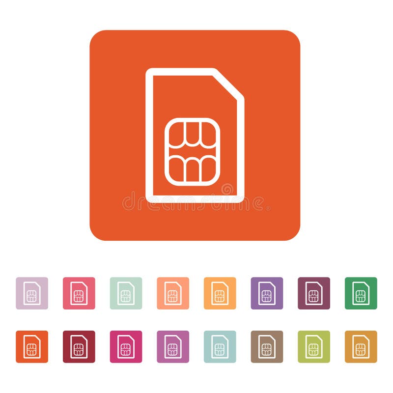 The Sim Card Icon. Sim Card Symbol Stock Vector - Illustration of sign ...
