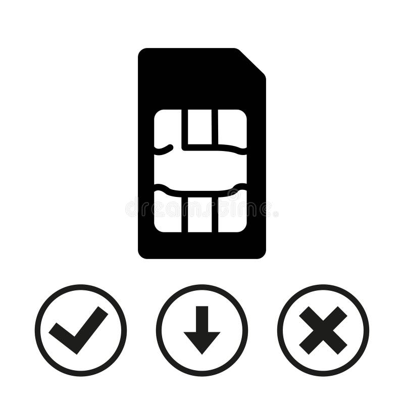 Sim Card Icon Stock Vector Illustration Flat Design Stock Vector ...