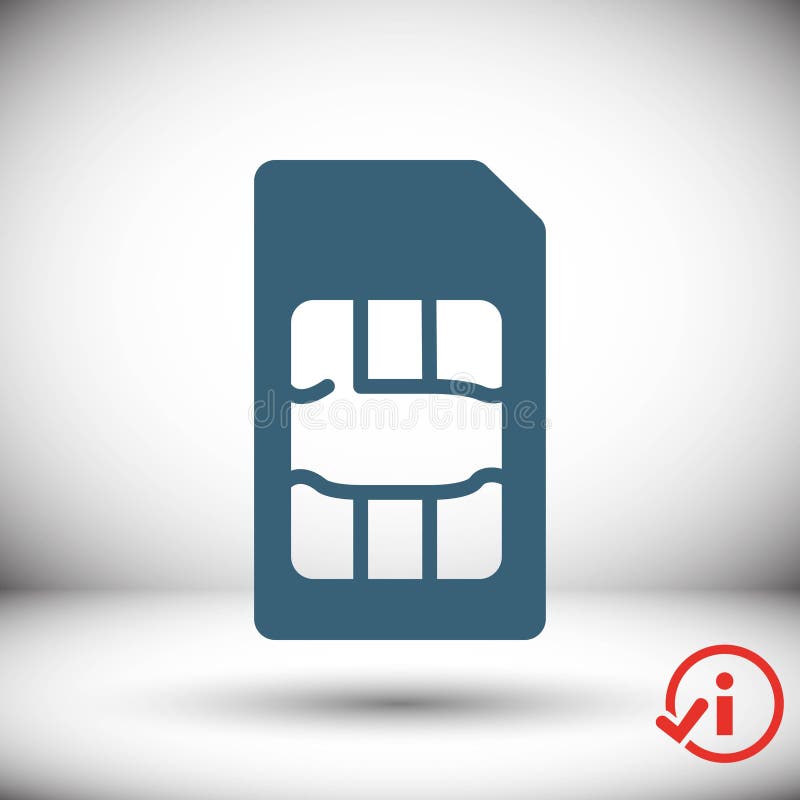 Sim Card Icon Stock Vector Illustration Flat Design Stock Vector ...
