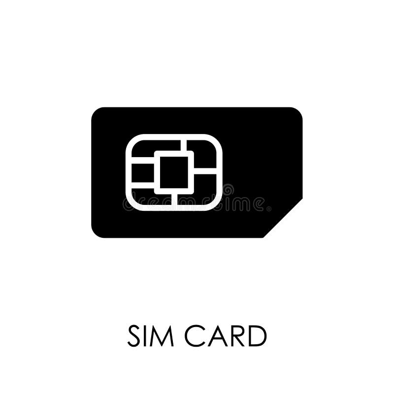 SIM Card Icon Symbol Flat Style Vector Illustration Stock Vector ...