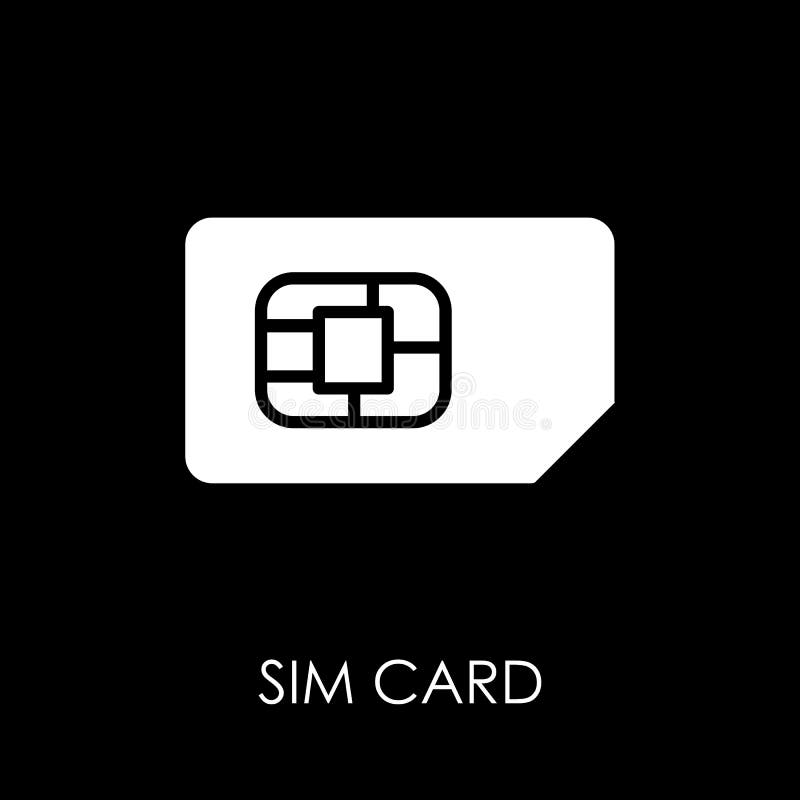 SIM Card Icon Symbol Flat Style Vector Illustration Stock Vector ...