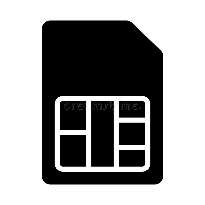 Sim card icon stock vector. Illustration of mobile, chips - 100492466